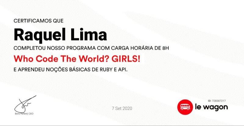 Raquel Limâ - Software Developer